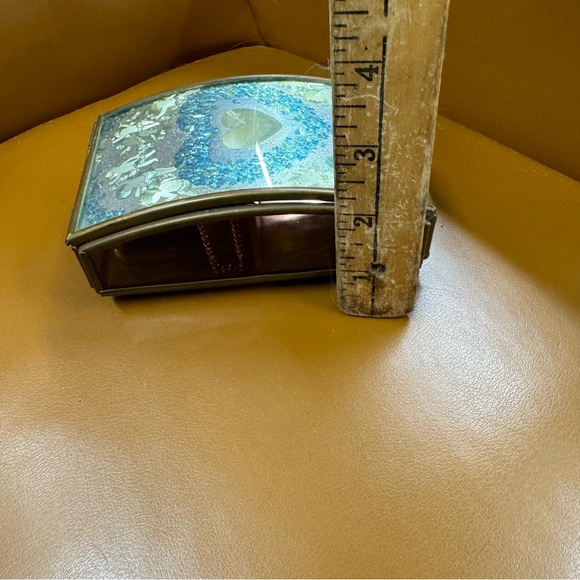 Vintage | Accents | Vintage Lid Music Box Dancer Glass Brass Cherubs ...
